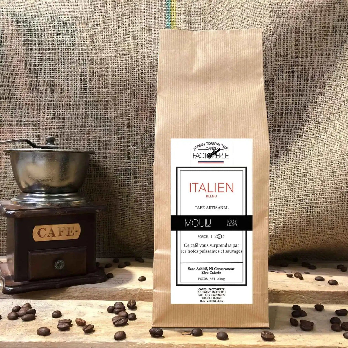 L'Italien café moulu - 250g - Cafés Factorerie – Le Coin des Épicuriens